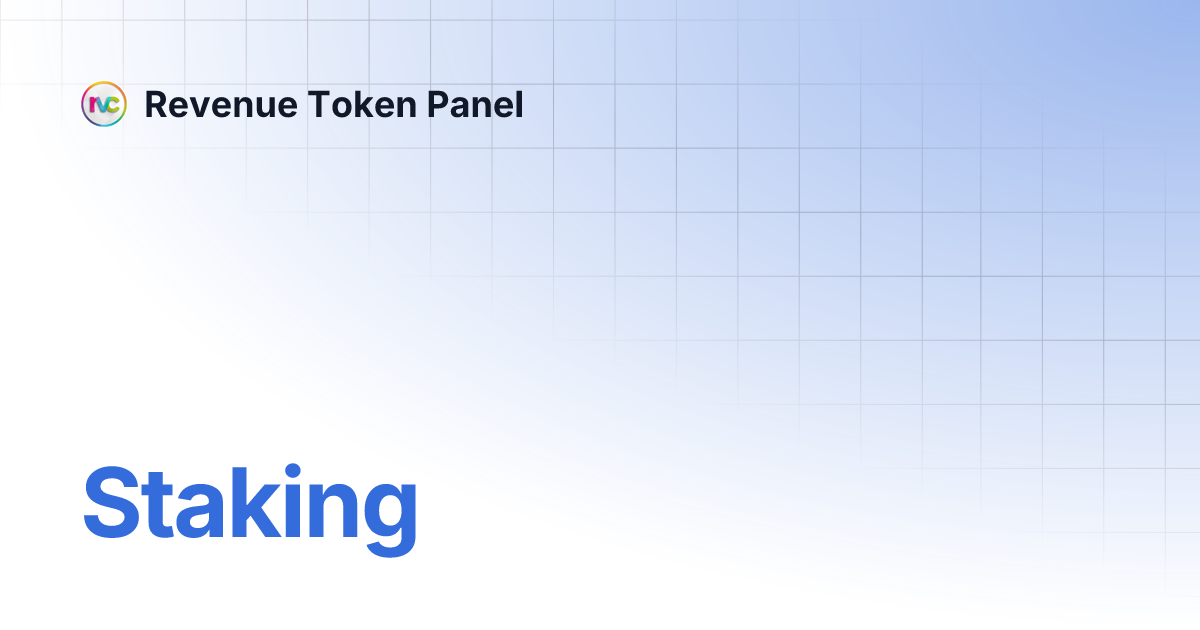 Staking | Revenue Token Panel